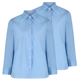 Girls Full Sleeve Blouse- Blue - School Bells, The Uniform Experts